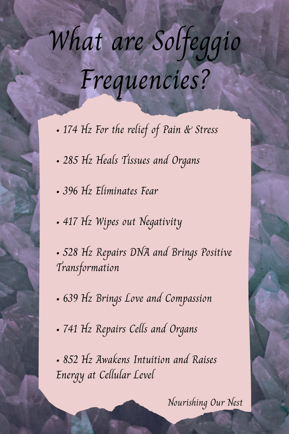 Solfeggio Frequencies – Victoria Naturally